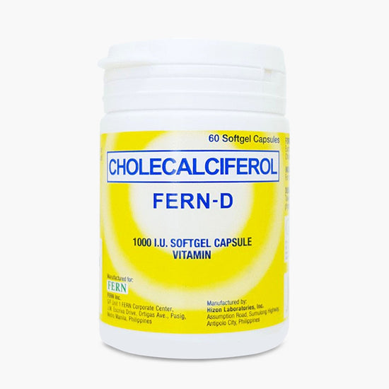 Fern-D Vitamin D3 1000IU 60 Softgels Philippines | iFern – BeHealthy