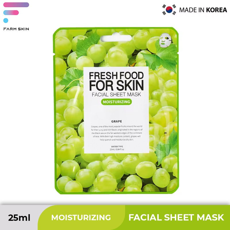 Farmskin Fresh Food Facial Sheet Mask Moisturizing Grape – BeHealthy